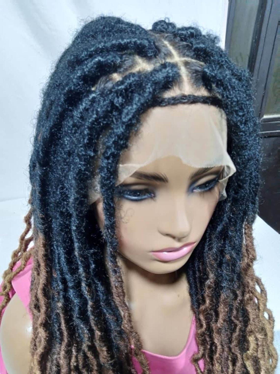 Frontal Ombre gypsy locssuper light weight locs crinkle | Etsy