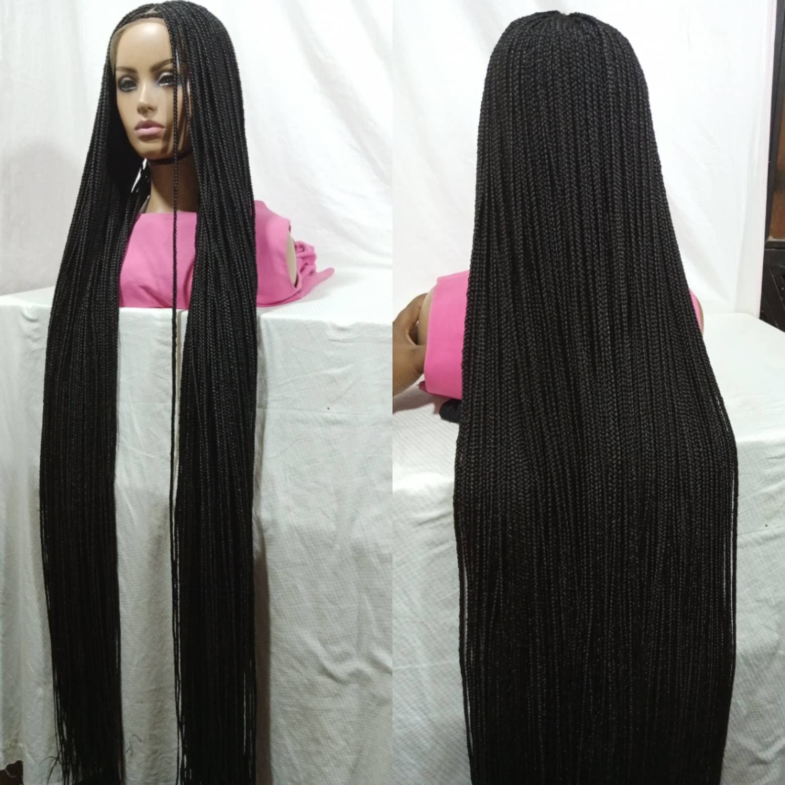 Black 60 Inches Box Braids Free Shipping. | Etsy