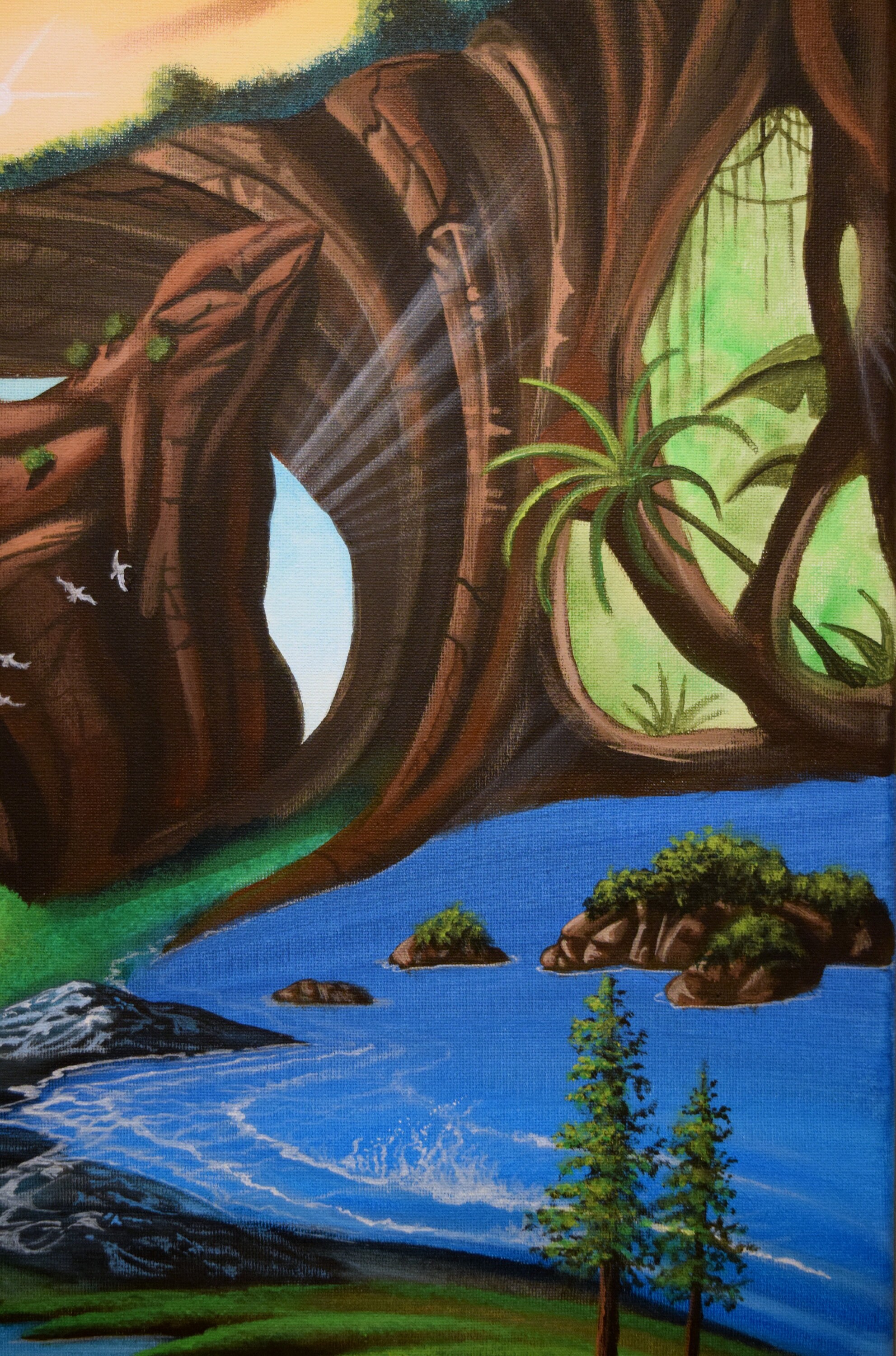 Mysterious World/original Acrylic Surreal Landscape - Etsy