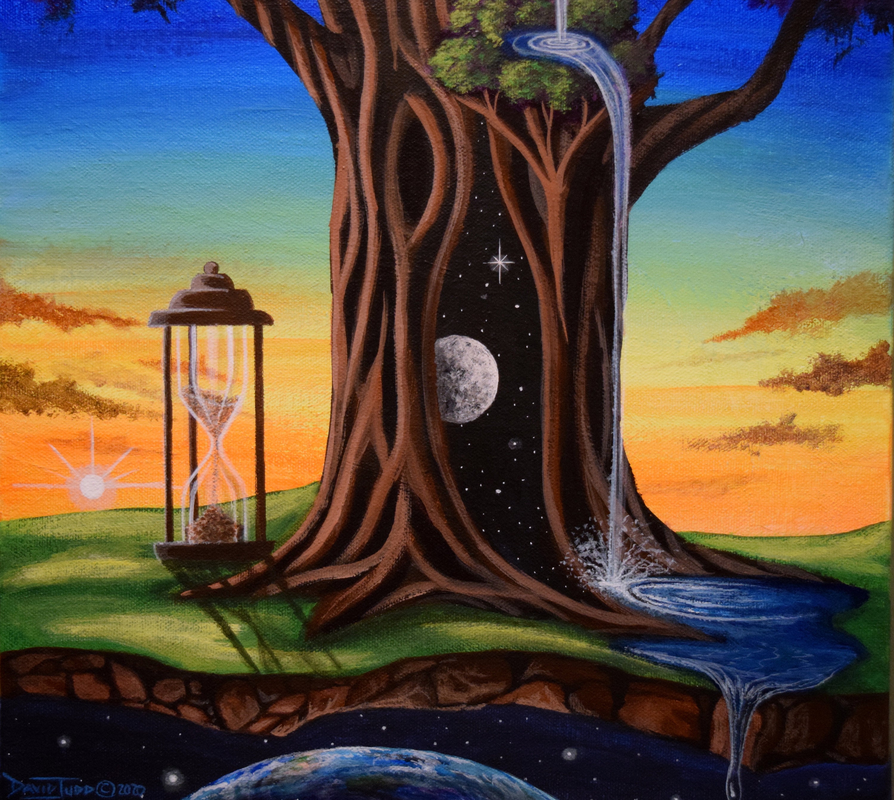 The Flow of Time and Life/original Acrylic Painting/surreal Painting ...