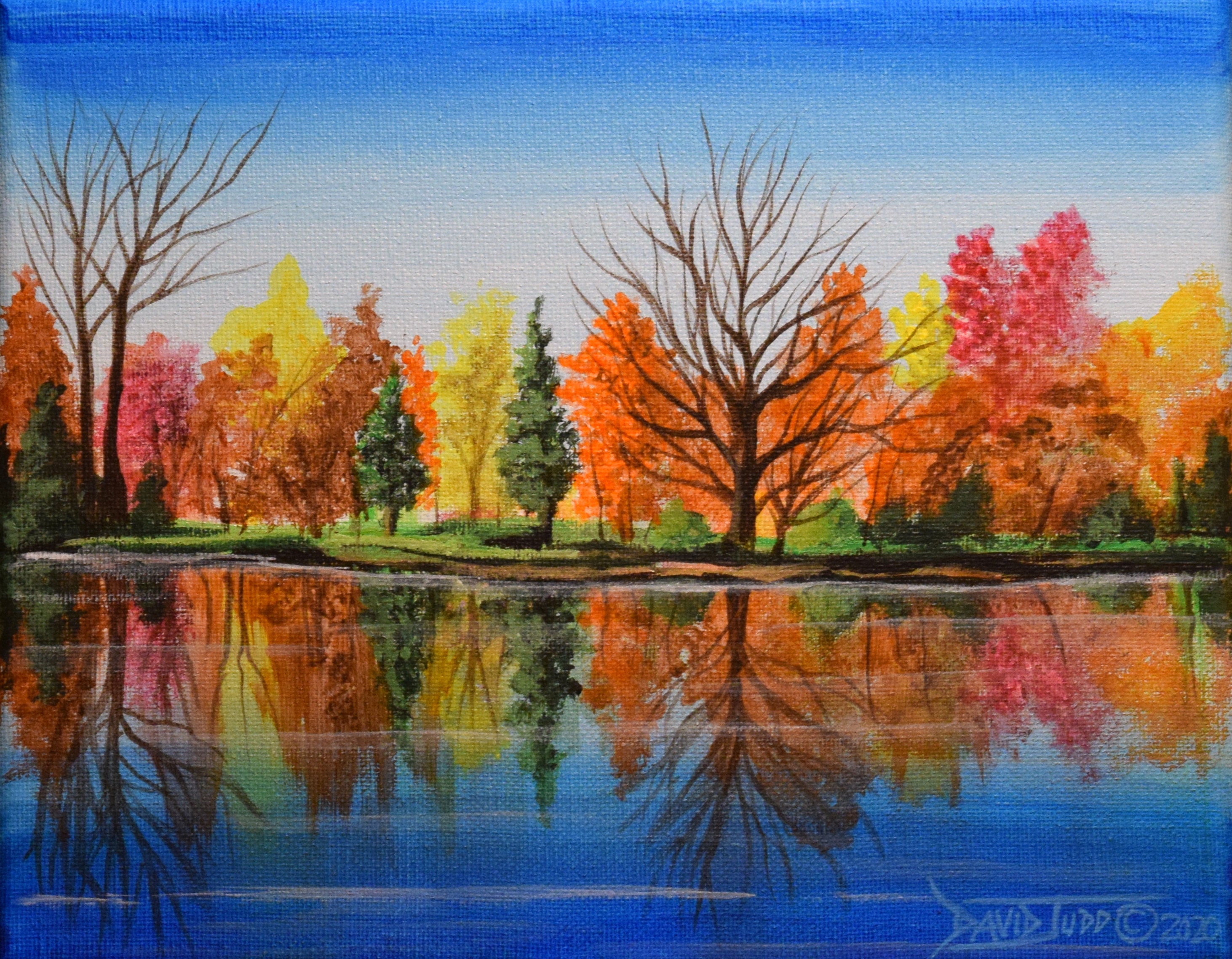 Acrylic Painting Landscape Trees