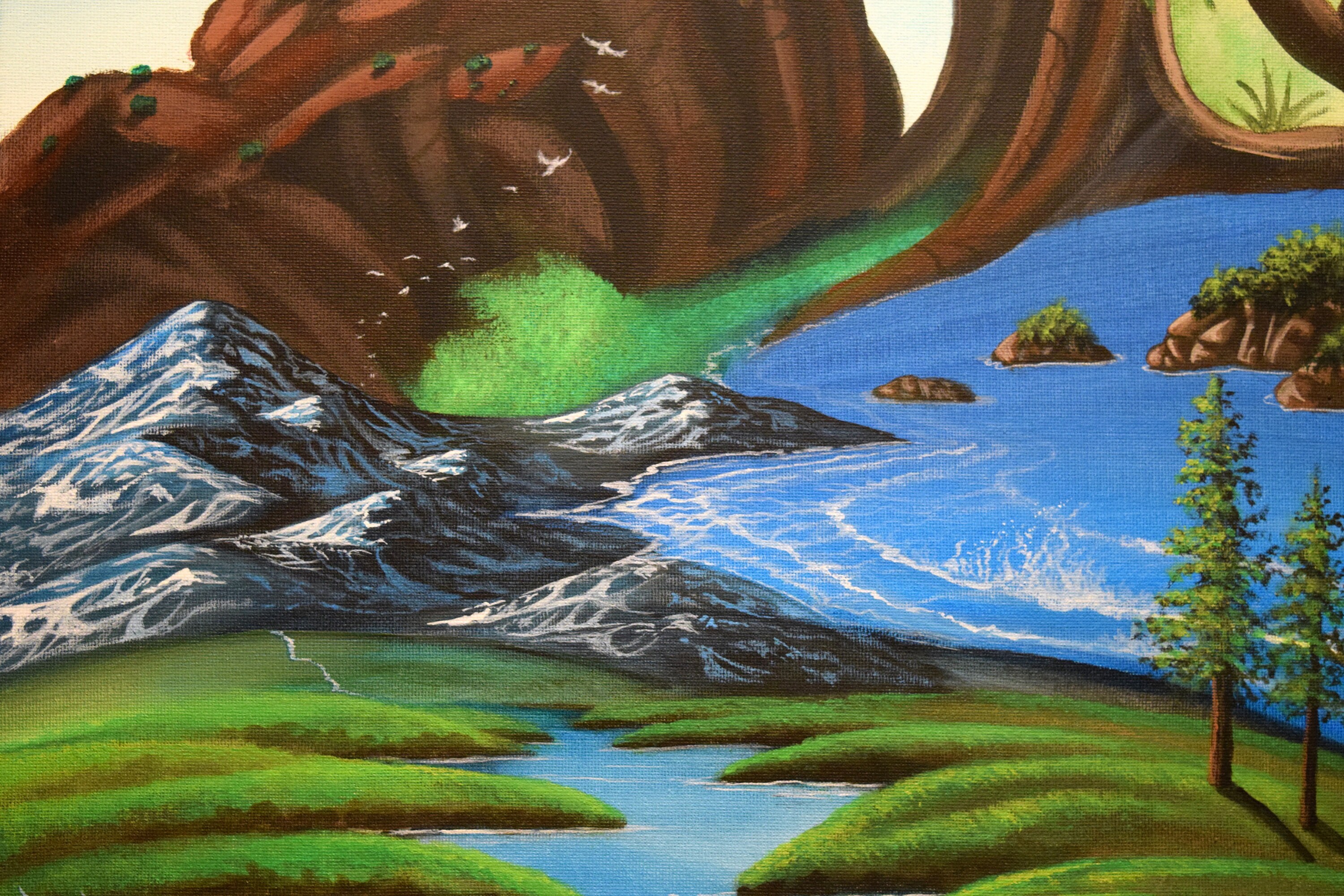 Mysterious World/original Acrylic Surreal Landscape - Etsy