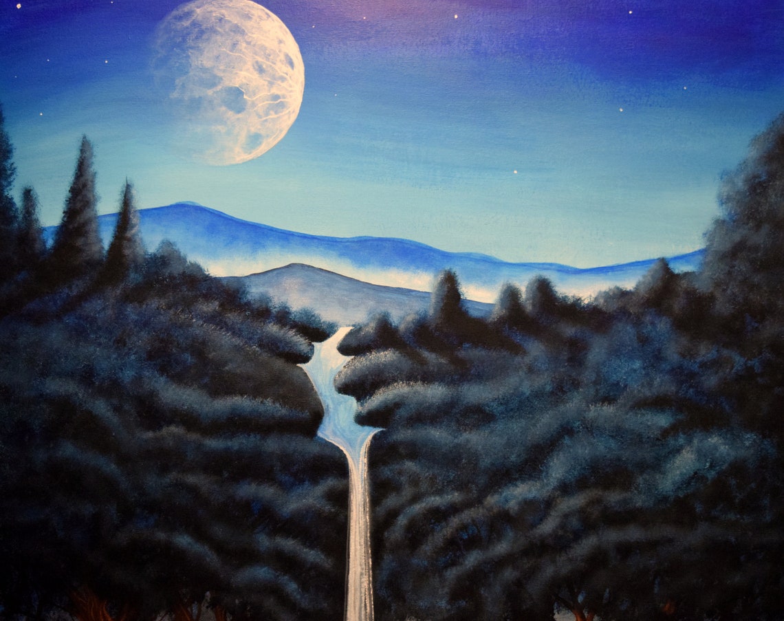 Giant Blue Dream Tree/very Large Original Acrylic - Etsy