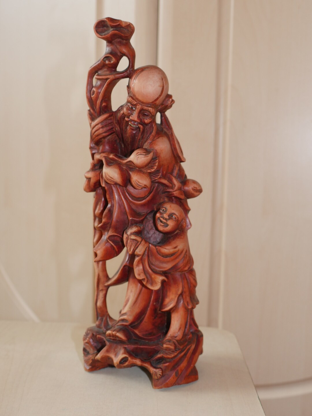 Lot Nr 164 Artwork Vintage Antique Statue Figurine of Shouxing Shou or ...