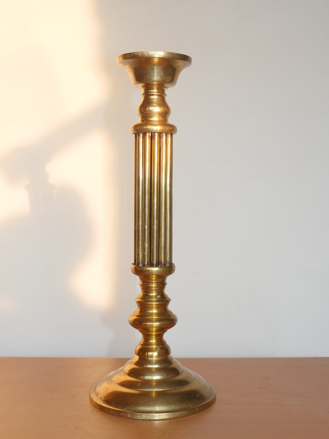 Lot Nr 281 Large Brass Church Prick Translucent Column Design Candle ...