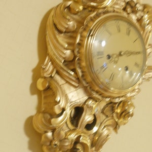 Vintage Gilded Rococo Wall Clock, Wasterstrand Toreboda Swedish ...