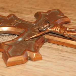 Lot Nr 672 Old Belgium Antique Copper Metal Crucifix INRI IHS J.M.P.C ...