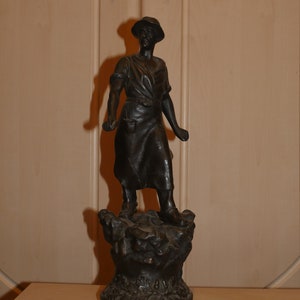 Lot Nr 415 Antique French Spelter Statue of Proletariat Worker Man ...