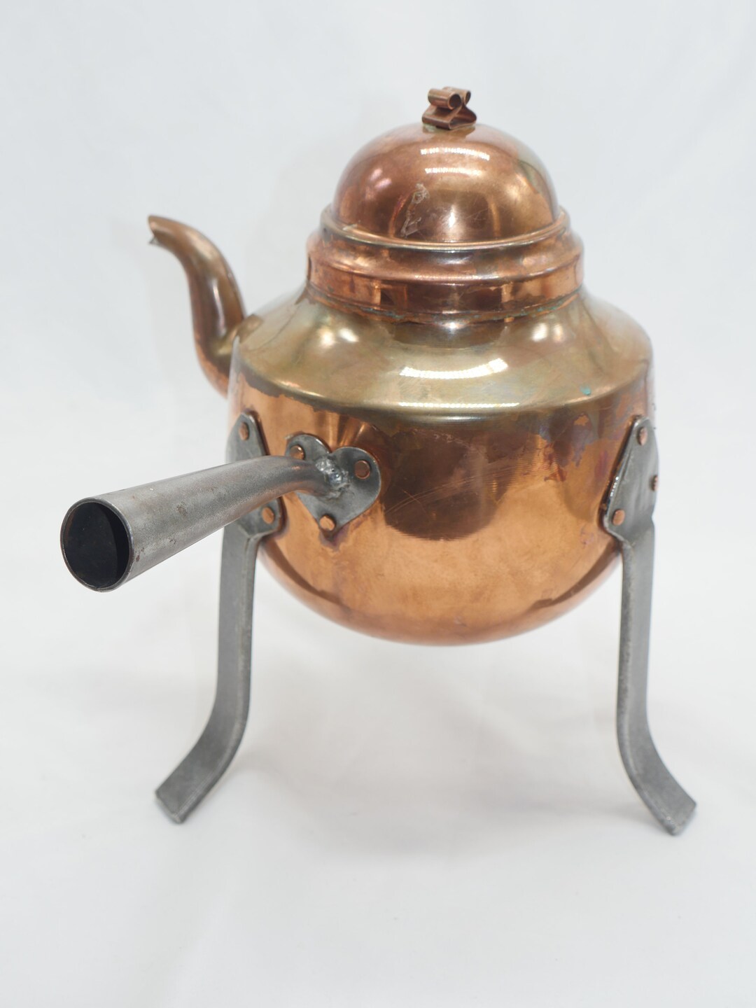 Vintage Copper Kettle: Swedish Dala Gruppen Teapot, Iron Handle - Etsy