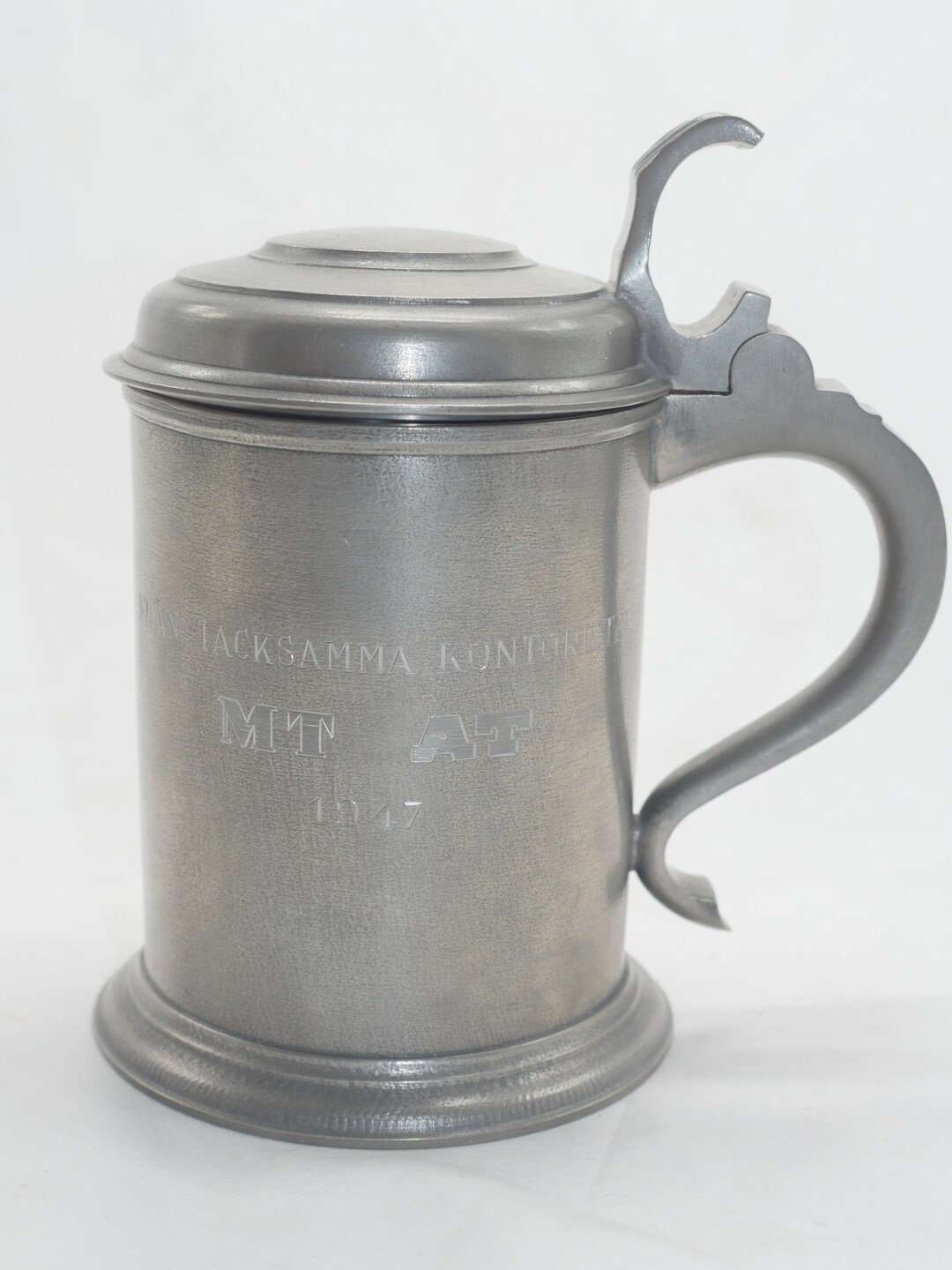 Lot Nr 722 Swedish Old Vintage Heavy Pewter Tankard Stein, Branded ...