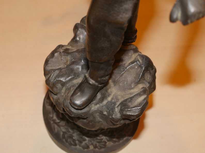 Lot Nr 415 Antique French Spelter Statue of Proletariat Worker - Etsy