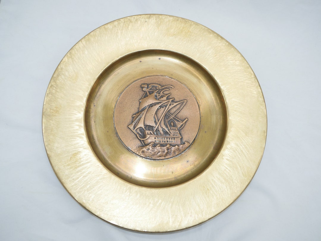 Lot Nr 659 Old Vintage Antique Large Cast Bronze Brass Heavy Plate ...
