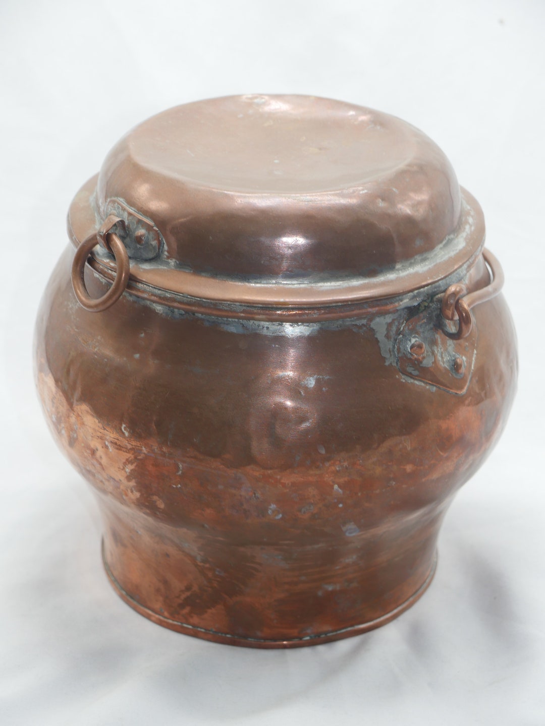 Antique Tinned Copper Cauldron, Swedish Hanging Pan With Lid, 998 - Etsy