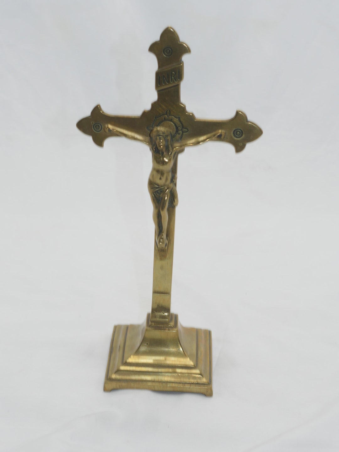 Lot Nr 539 Antique French Old Jesus Christ Standing Altar Crucifix ...