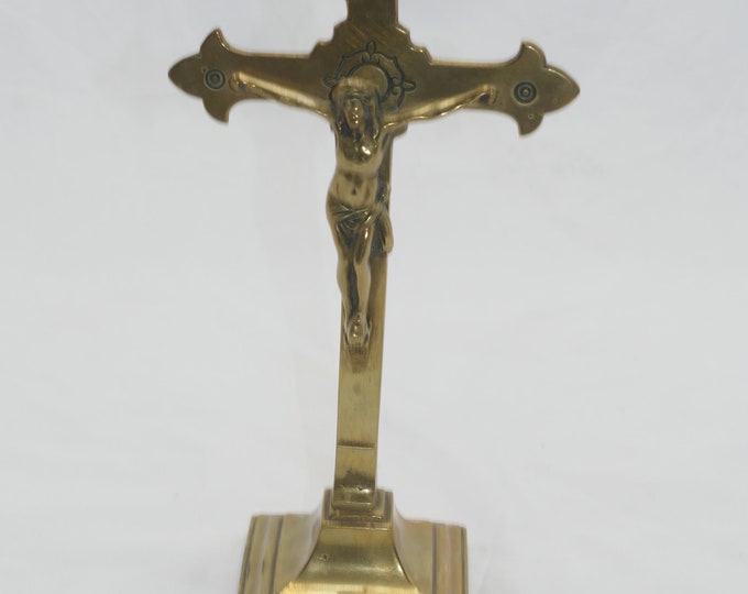 Lot Nr 539 Antique French Old Jesus Christ Standing Altar Crucifix ...