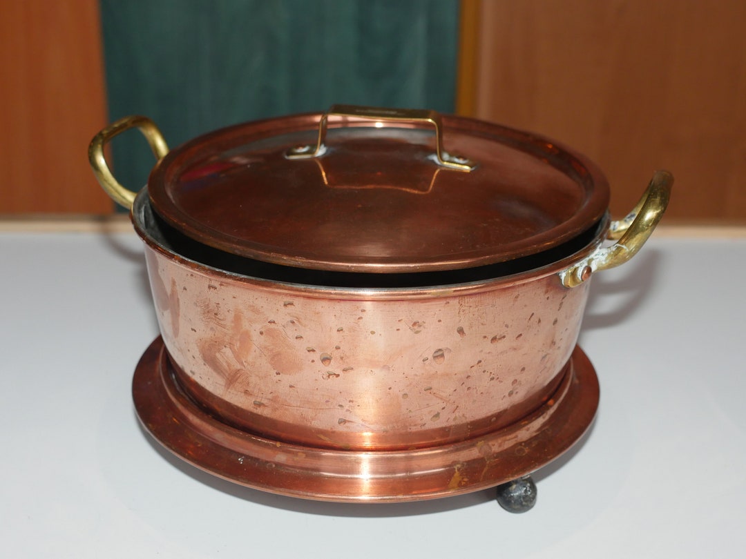 Vintage Karlsson Forslund Swedish Copper Casserole Pan With Stand - Etsy