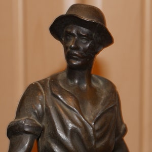 Lot Nr 415 Antique French Spelter Statue of Proletariat Worker Man ...