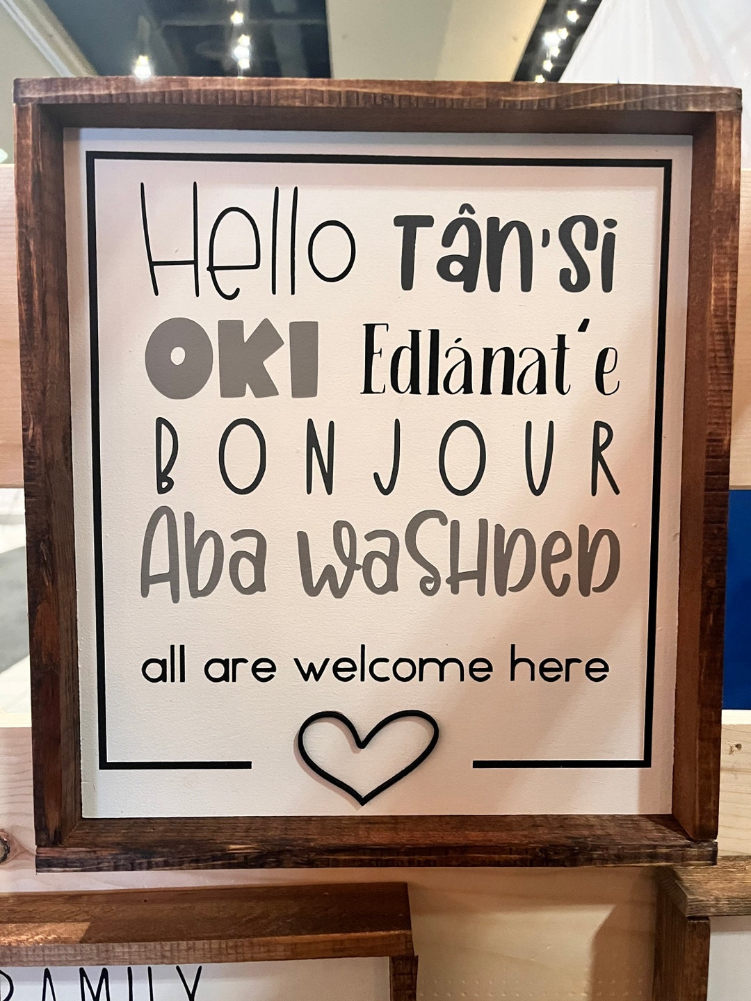 Hello Tansi Oki Bonjour Aba Washeded All Are Welcome - Etsy