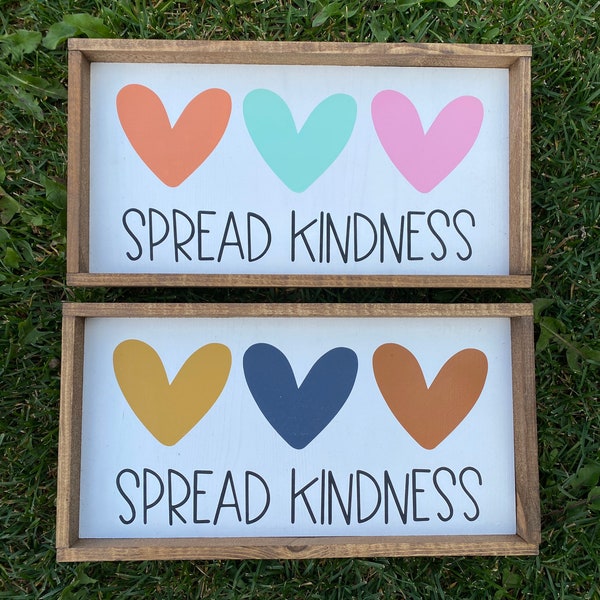 Kindness Wood Sign - Etsy