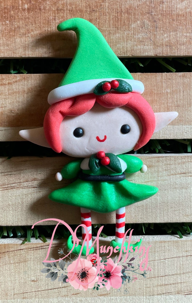 Christmas Clays Elf Clay Embellishment Clay Bow Clay Bow - Etsy