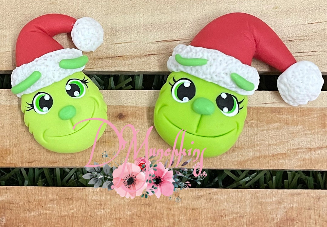Christmas Clay, Grinch Inspired, Bow Clay, Bow Embellishment, Bow ...