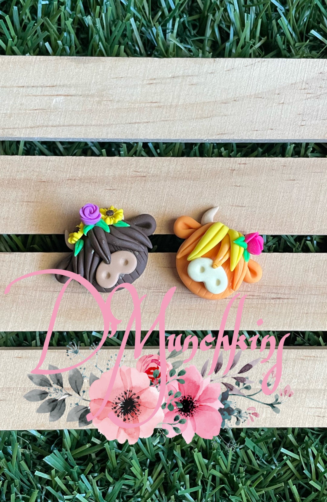 Cow Clay, Highland Cow Clay, Bow Clay, Bow Embellishment, Bow Center ...