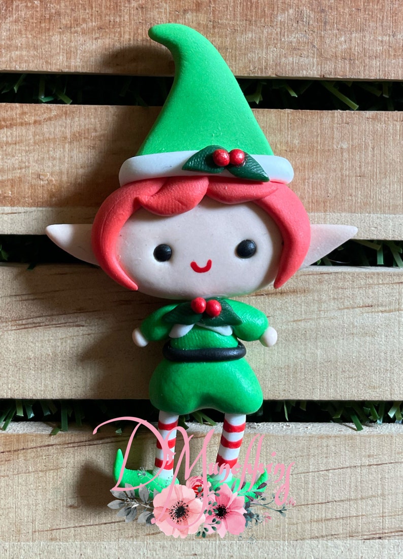 Christmas Clays Elf Clay Embellishment Clay Bow Clay Bow - Etsy