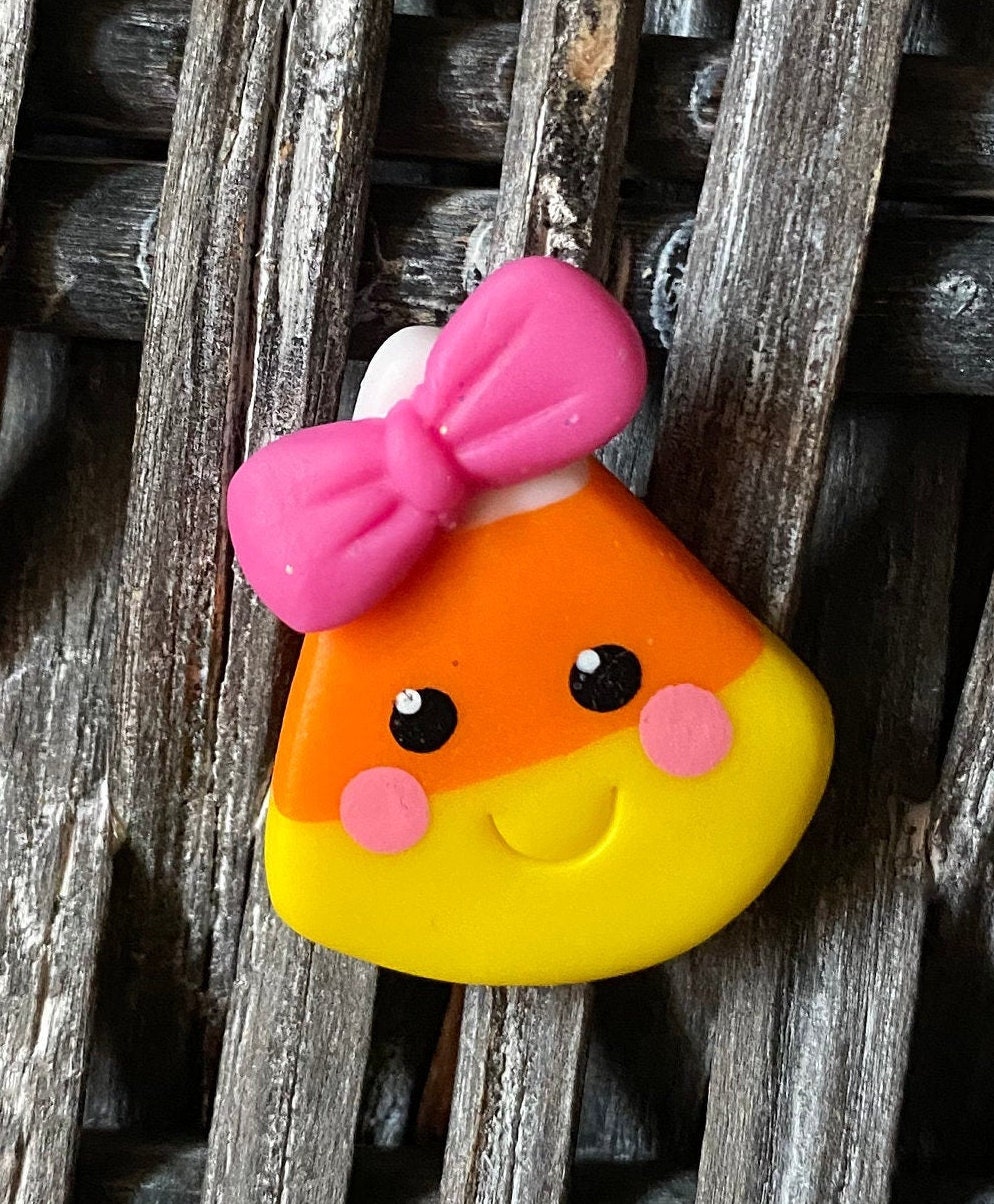 Candy corn clay Halloween clays bow clays bow center piece | Etsy