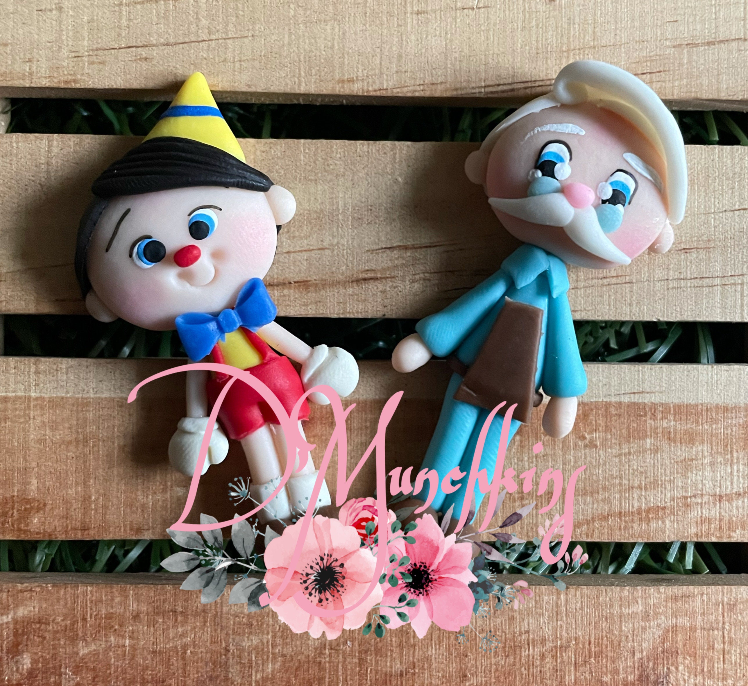 Pinocchio Clay Geppetto Clay Bow Clay Bow Center Pice Bow - Etsy