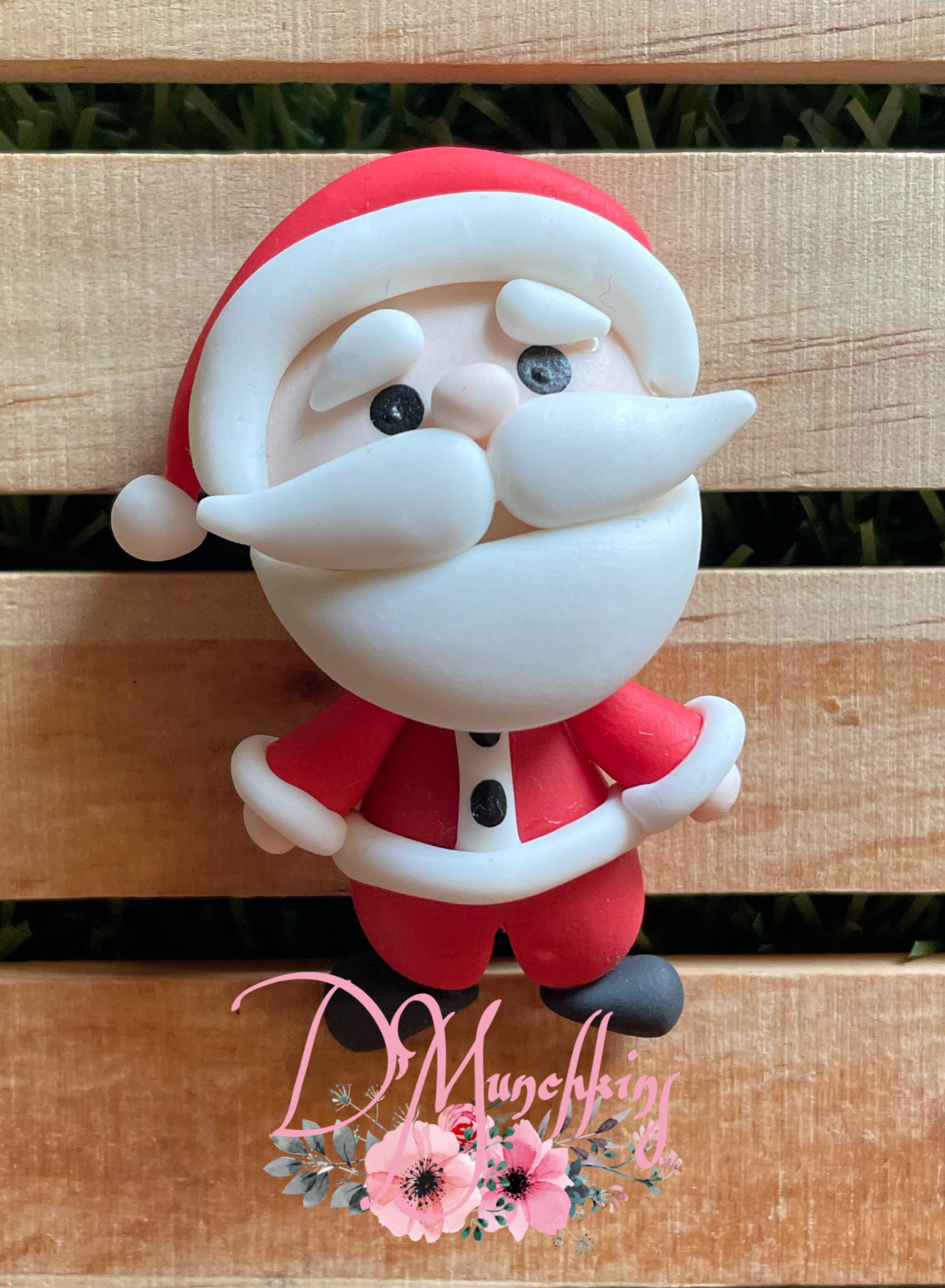 Christmas Clay Mrs Clause Clay Santa Clause Clay Bow Clay - Etsy