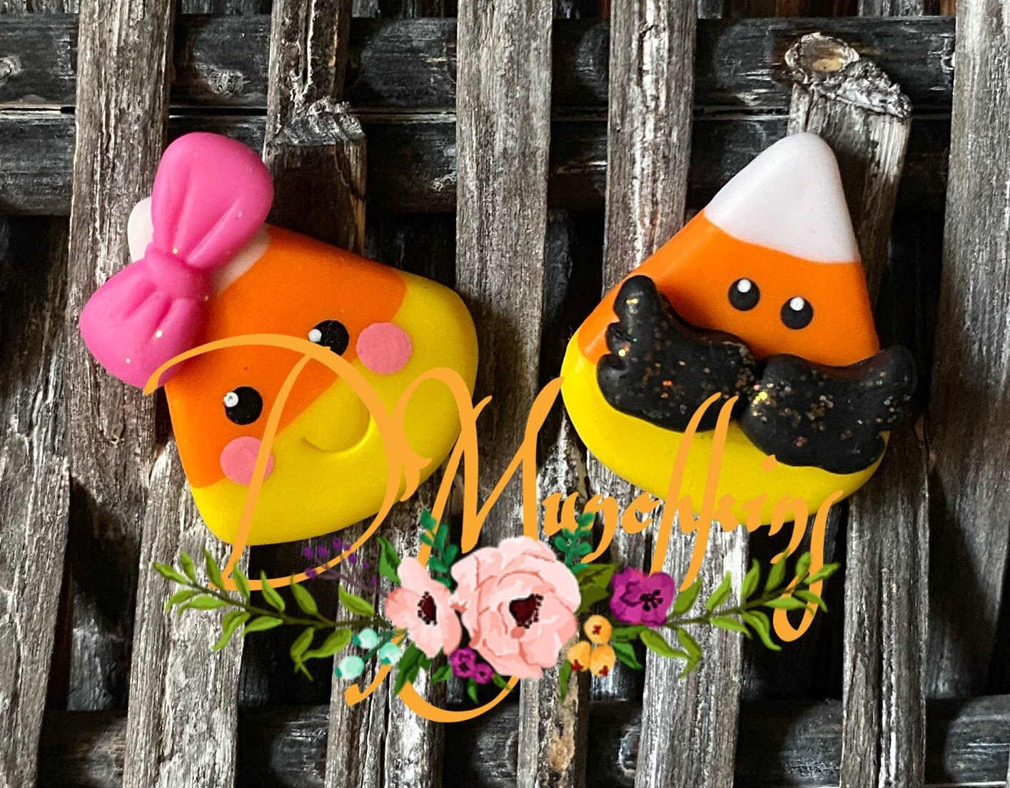 Candy corn clay Halloween clays bow clays bow center piece | Etsy