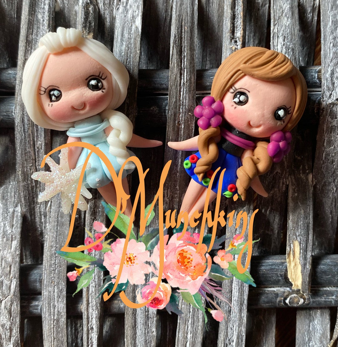 Frozen Inspired Clays, Anna Clay, Elsa Clay, Bow Clay, Bow Center Piece ...