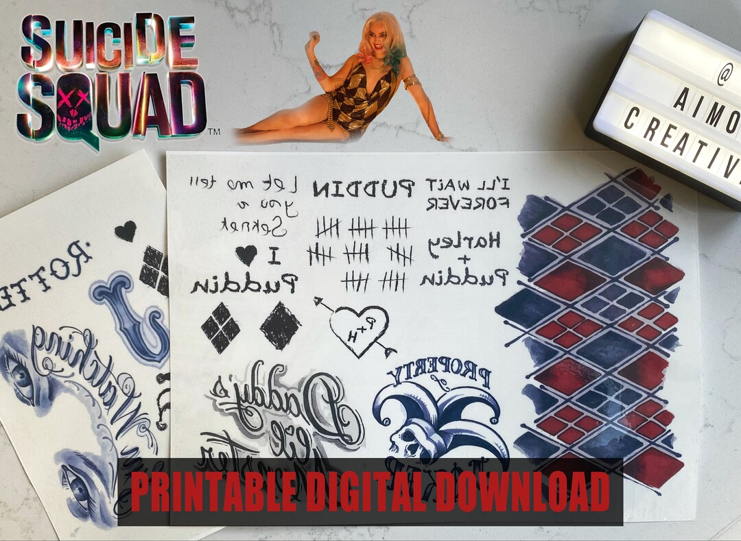 Printable Screen Accurate HQ Tattoos Suicide Squad Club Dress PDF ...