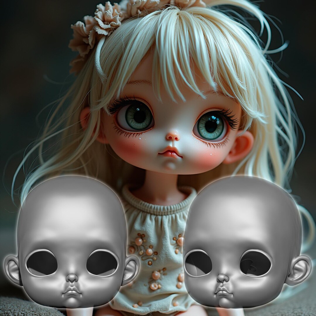 Evelyn - Bjd Head, Bjd Doll, 1/4, 1/6, 3D Head, Headspace, Creative ...