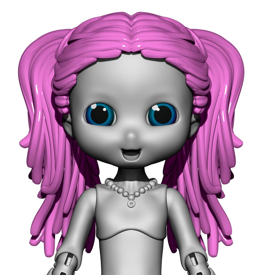 3D Model of Articulated BJD Mermaid Doll Detailed and Realistic - Etsy