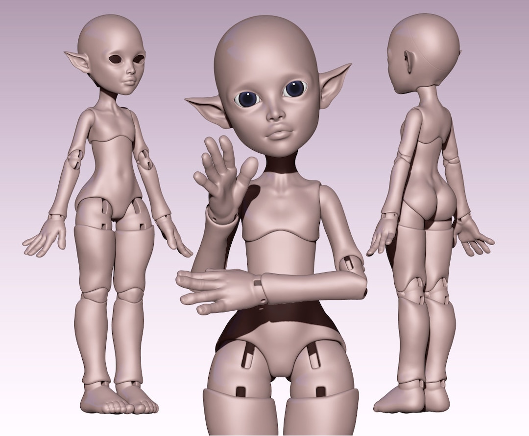 Stacy STL 3D Kit Printed Ball Jointed Doll Base PLA Filament /SLA Resin Compatible Files - Etsy
