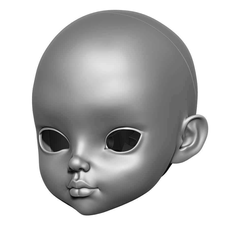 Mia - Bjd Head, Bjd Doll, 1/4, 1/6, 3D Head, Headspace, Creative Head ...