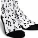 Music Notes Socks Personalized Funny Crew Custom Printed Gifts Him Kids ...