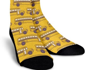 School Bus Socks Kids - Etsy