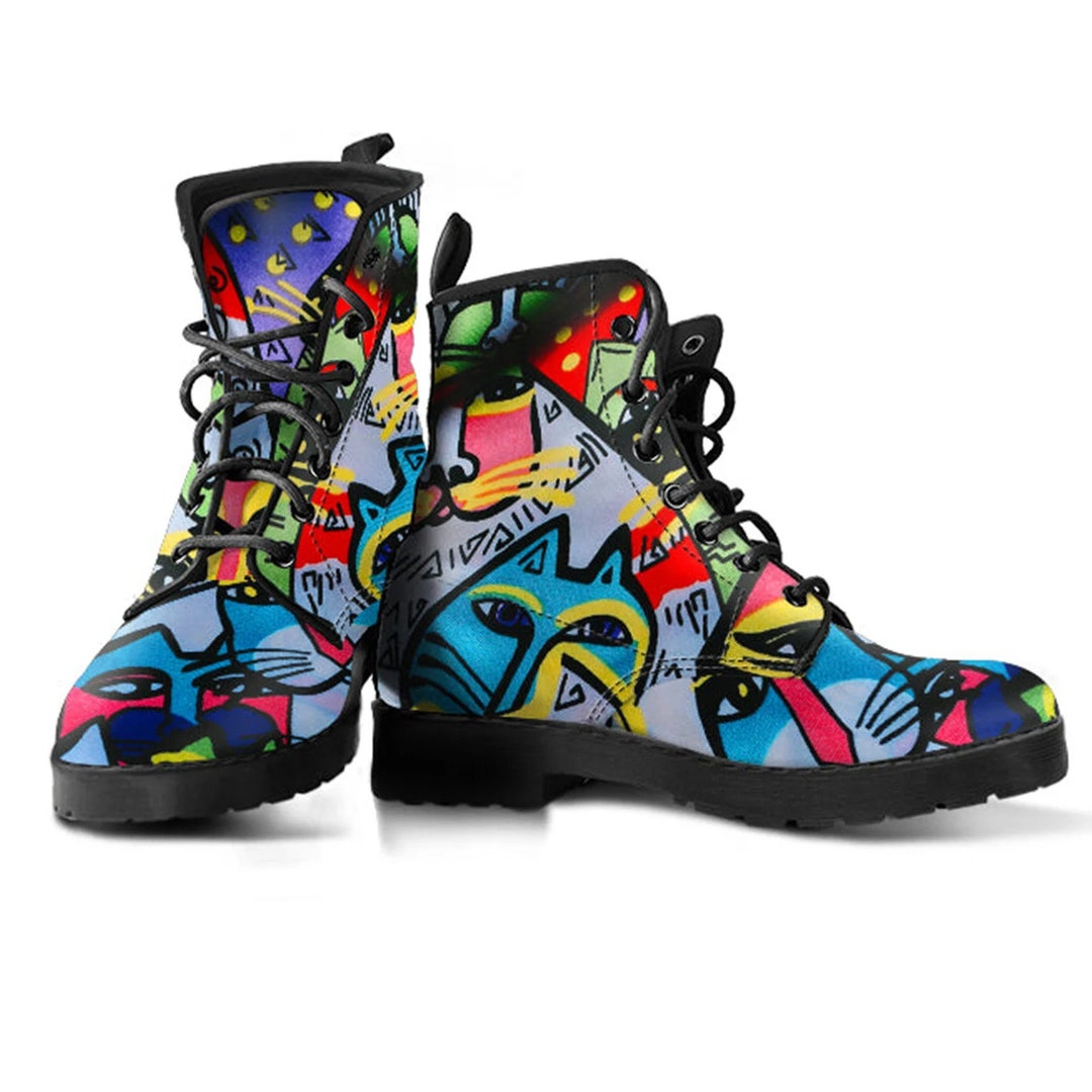 Street Art Leather Boots for Women, Best Friend Gifts for Birthday ...