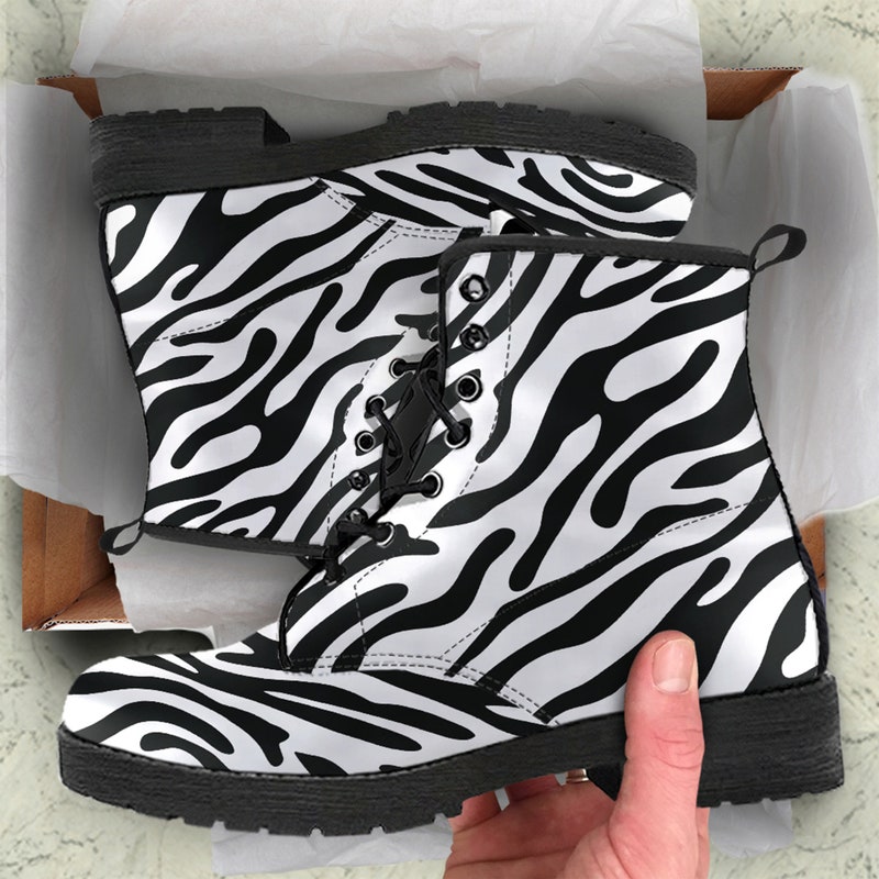 Zebra Print Shoes - Etsy