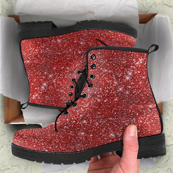 Red Ankle Boots - Etsy