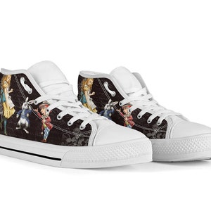 Alice in Wonderland High Top Custom Shoes, Goth Gifts for Alice Fan ...