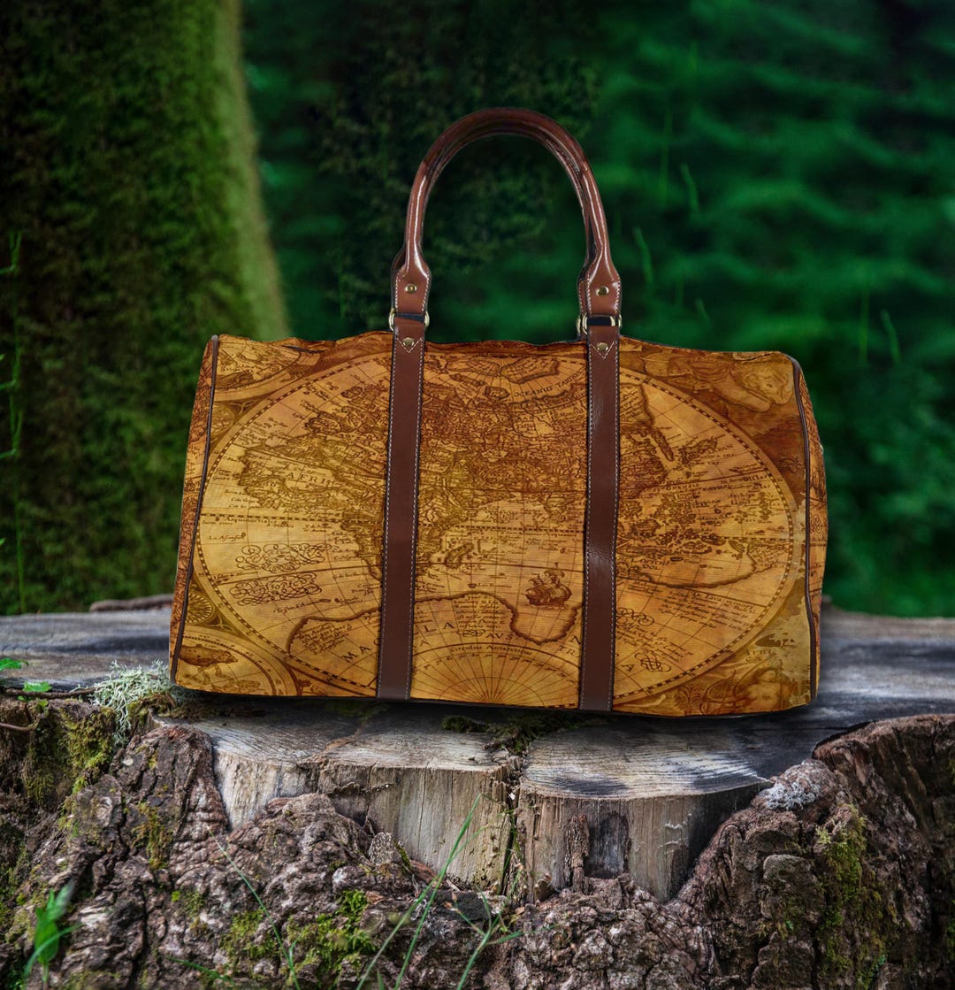 Old World Map Travel Bag: Waterproof Weekender Tote - Etsy