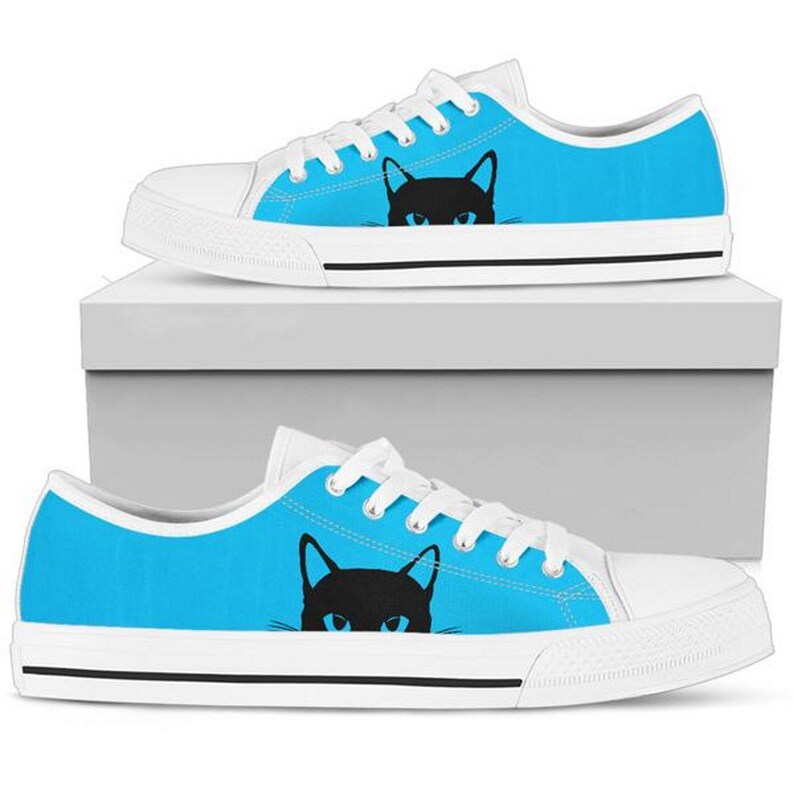 Cat Art Women's Low Top Shoe converse Style - Etsy