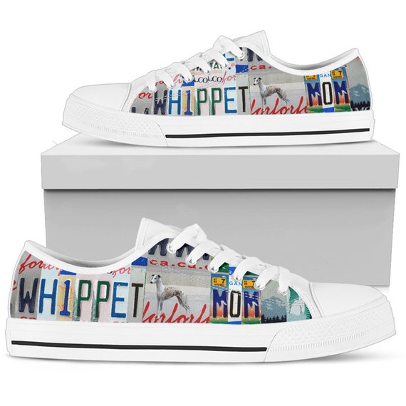 Whippet Print Low Top Canvas Shoes for Women Custom Athketic Tie Sneakers Custom Shoes Etsy UK