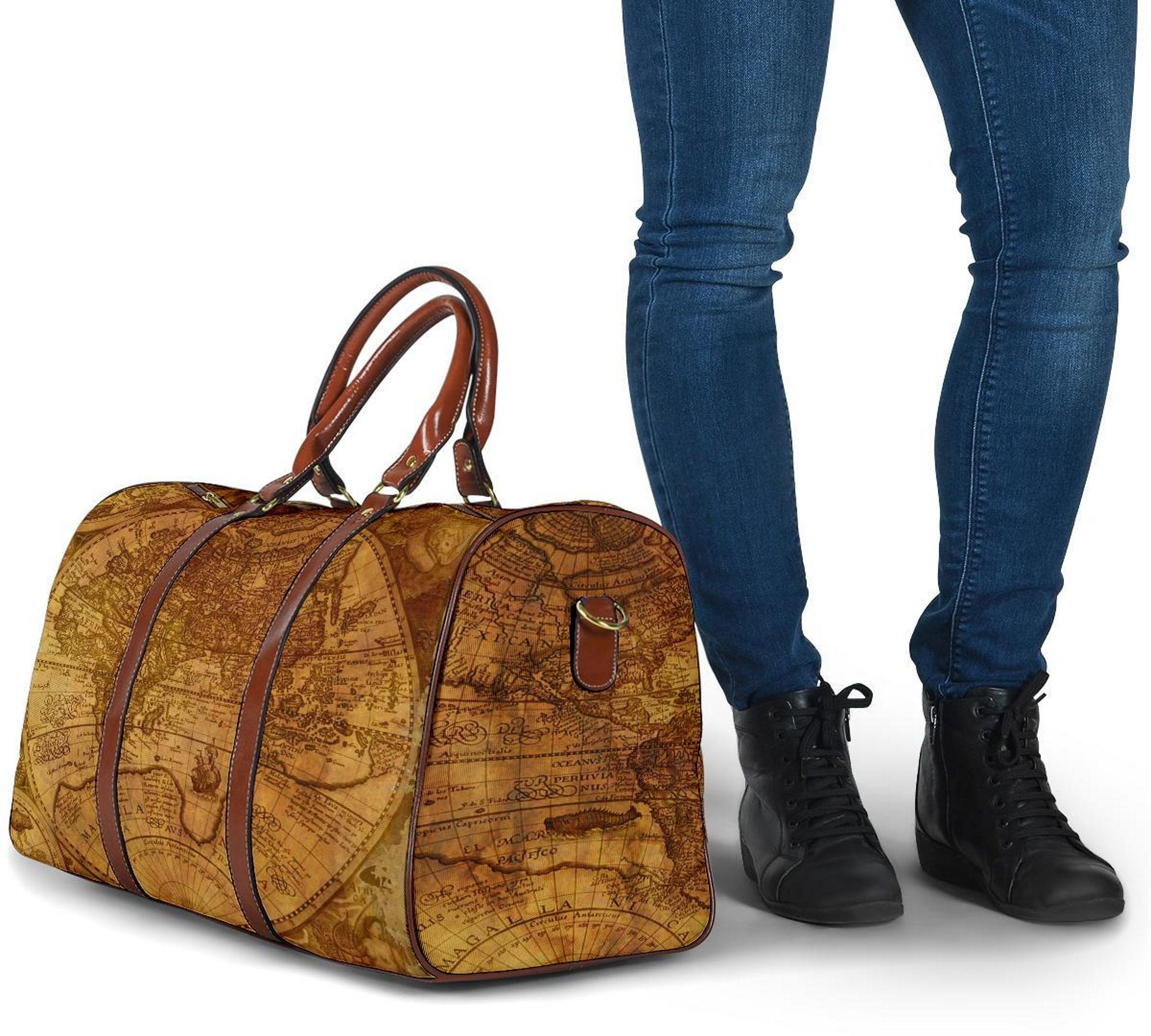 Old World Map Travel Bag Weekend Bag Gym Carry-all Gift for | Etsy