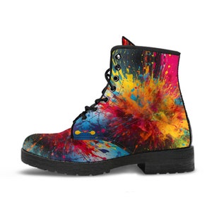 Paint Splatter Design, Vegan Leather Boots, Girlfriend Gifts for Her ...