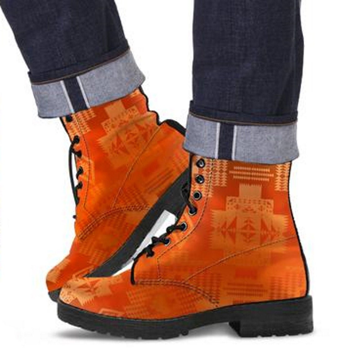 Seven Tribes, Leather Boots, Winter Leather Boots, Custom Printed Boots ...