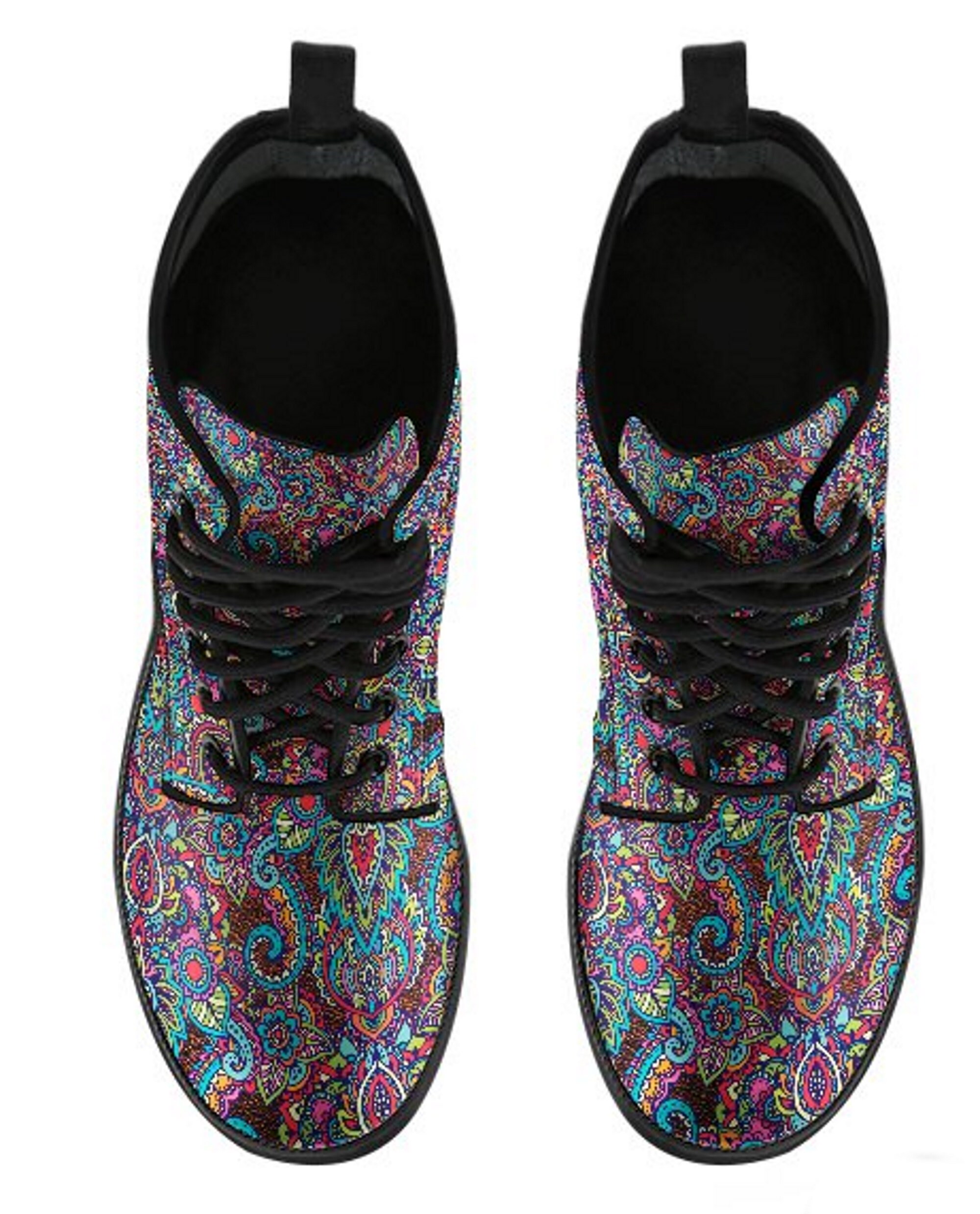 Colorful Abstract Art Women Boots Womens Fashion Vegan | Etsy